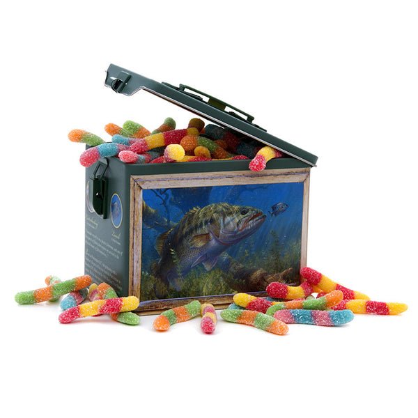 Vintage Largemouth Bass Gummi Worm Collectors Tin – ChocolateWeapons